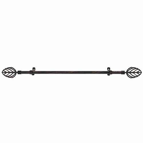 Click here for Metallo Â¾in Adjustable Curtain Rod with Leaf Fini... prices