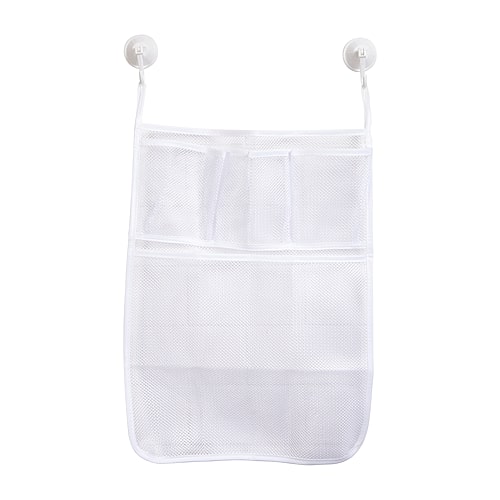 Kenney 4-Pocket Mesh Suction Shower Caddy  One Size  White