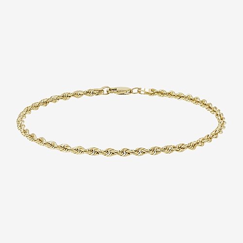 Click here for 14K Yellow Gold 2.5mm Rope Chain Bracelet  One Siz... prices