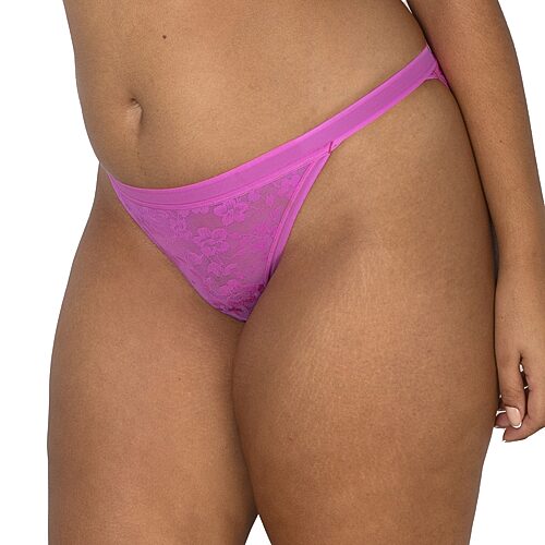 Click here for Curvy Couture No Show Lace String Bikini Panty - 1... prices