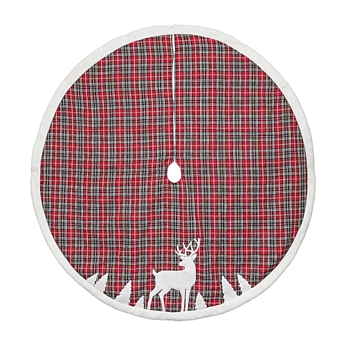 Click here for Northlight 48 Red And Black Plaid Reindeer Indoor... prices