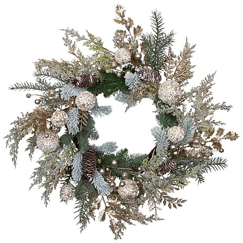 Click here for Northlight 24 Glittered Mixed Foliage With Ornamen... prices