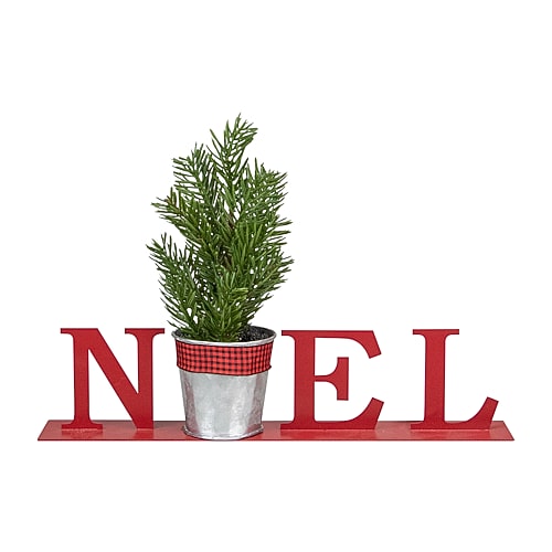 Click here for Northlight 13 Potted Faux Pine In Metal Noel Plant... prices