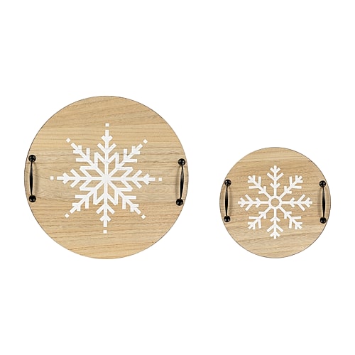 Click here for Northlight 16 Round Snowflake Serving Trays Christ... prices