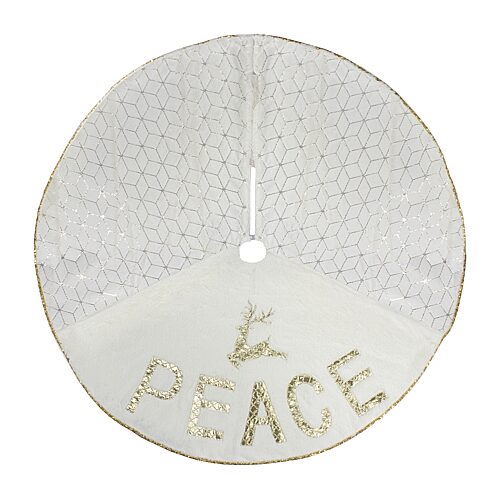 Click here for Northlight 48 Peace And Reindeer Indoor Tree Skirt... prices