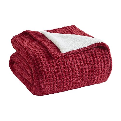Click here for Madison Park Eden Waffle Knit Chenille Throw  One... prices