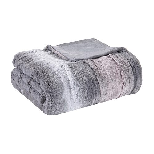 Click here for Madison Park Zuri Faux-Fur Throw  50 x 60 - Blush/... prices