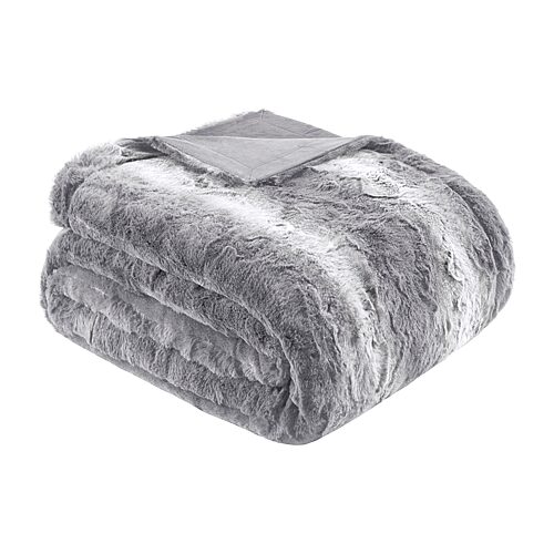 Click here for Madison Park Zuri Faux-Fur Throw  50 x 60 - Gray prices