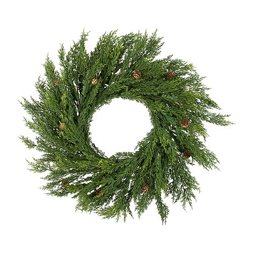 Click here for Northlight 24 Cedar With Pinecones Wreath  One Siz... prices