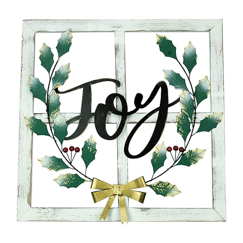 Click here for Northlight 24 Joy Window Frame With Holly Wall Sig... prices