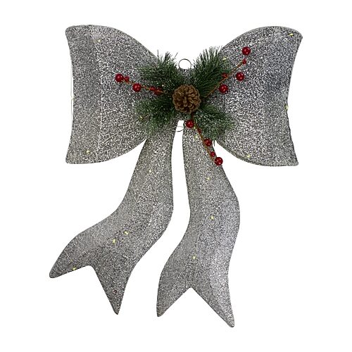 Click here for Northlight 22 Led Gradient Mesh Bow Silver Finish... prices