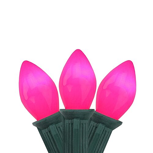 Click here for Northlight 24ft 25ct Fuscia Pink Opaque C7 String... prices