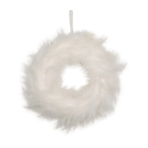 Click here for Northlight 15 Wispy Feather Wreath  One Size  Whit... prices