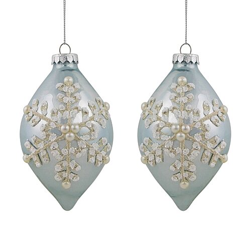 Click here for Northlight 5 Shiny Artic Textured Snowflakes Finia... prices