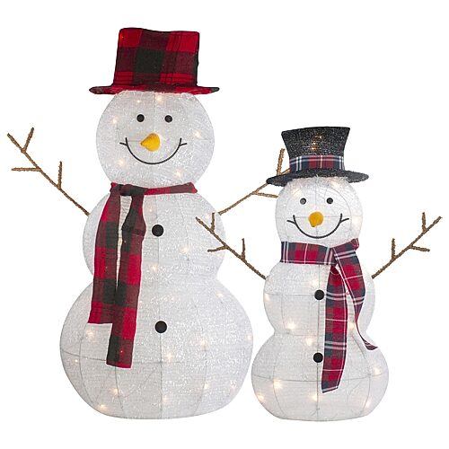 Click here for Northlight Lighted Tinsel Snowmen Family Christmas... prices
