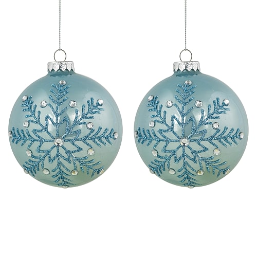 Click here for Northlight 4 Glittered And Jeweled Snowflake Glass... prices