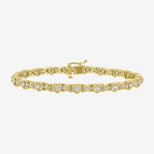 Click here for (I1-I2/ G-H) Womens Sterling Silver 7.25 Inch Hear... prices