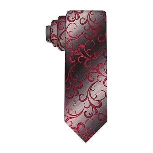 Click here for Van Heusen Shaded Scroll Tie  One Size  Red prices