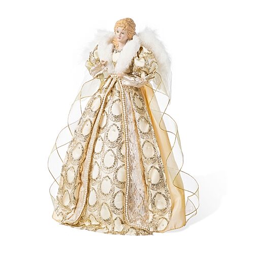 Click here for Glitzhome 19H Faux Fur & Pvc Christmas Elegant Ang... prices