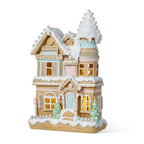 Click here for Glitzhome 12H Christmas Macaron Resin Village Chri... prices