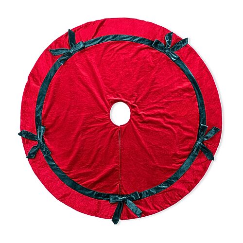 Click here for Glitzhome 48D Red Velvet Christmas Tree Skirt  One... prices