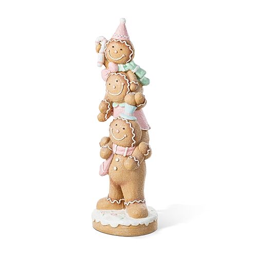 Click here for Glitzhome 30H Christmas Macaron Pink Resin Stacked... prices