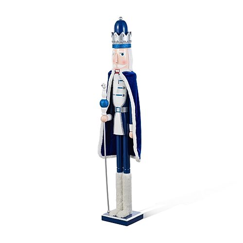Click here for Glitzhome 42H Wooden Christmas Blue Dressed King W... prices