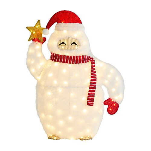Click here for Glitzhome 42H Lighted Christmas 3d Fabric Yeti Out... prices