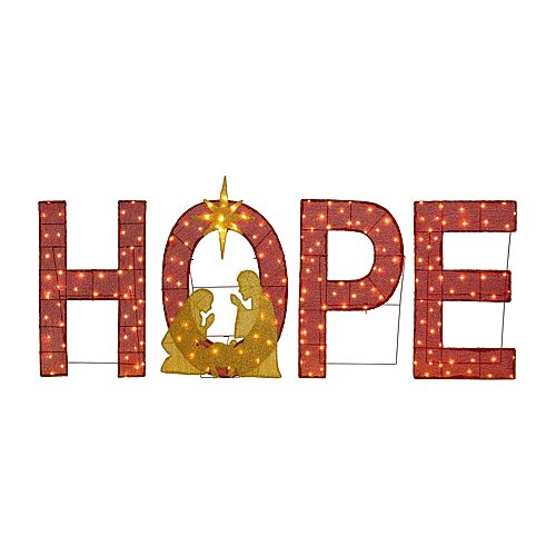 Click here for Glitzhome Lighted Christmas Fabric Nativity Hope O... prices