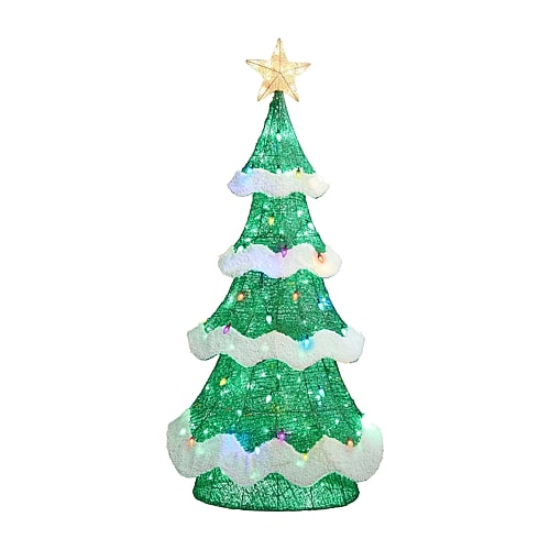 Click here for Glitzhome 75H Lighted 3d Mesh Christmas Tree Chris... prices