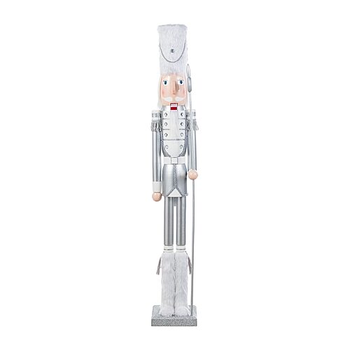 Click here for Glitzhome 42H Wooden Christmas Silver Dressed Sold... prices