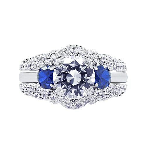 Click here for DiamonArt Womens Cubic Zirconia & Simulated Blue S... prices