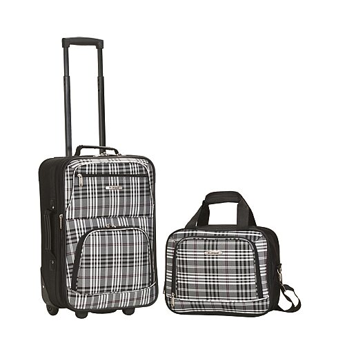 Click here for Rockland 2-Pc. Pattern Softside Luggage Set - Blac... prices