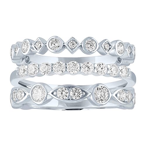Click here for DiamonArt Womens White Cubic Zirconia Sterling Sil... prices
