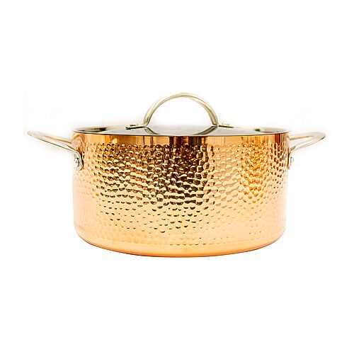 Click here for Tri-Ply 9.5 Covered Dutch Oven  Hammered - Copper prices