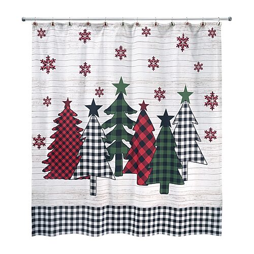 Click here for Avanti Tis the Season Holiday Plaid Printed Shower... prices
