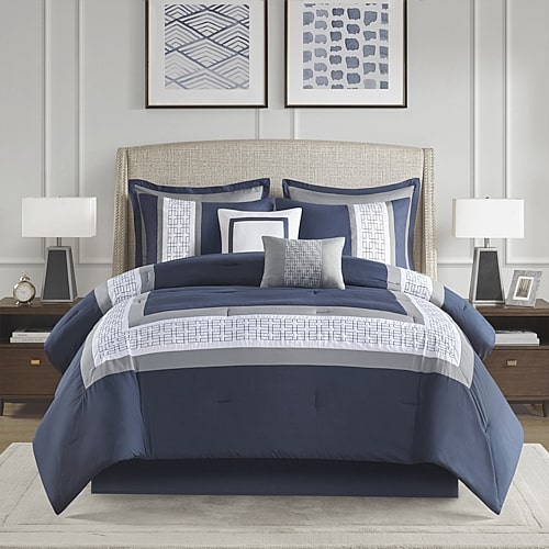Click here for 510 Design Powell Embroidered 8 Piece Comforter Se... prices