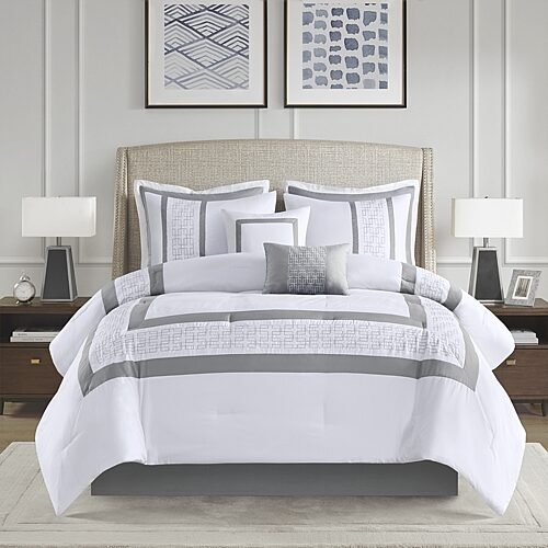 Click here for 510 Design Powell Embroidered 8 Piece Comforter Se... prices
