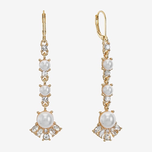 Click here for Monet Jewelry Linear Womens Simulated Pearl Drop E... prices