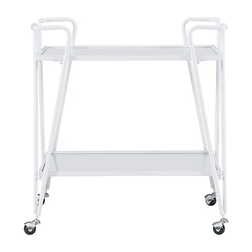 Click here for Hera Glass-Top Bar Cart  One Size  White prices