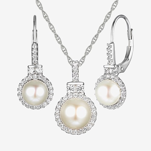 Click here for Womens Dyed White Cultured Freshwater Pearl Sterli... prices