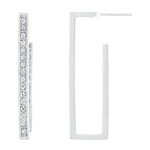 Click here for Sparkle Allure Crystal Pure Silver Over Brass Rect... prices