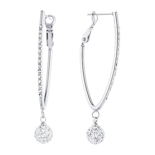 Click here for Sparkle Allure Womens Crystal 55mm Hoop Earrings... prices