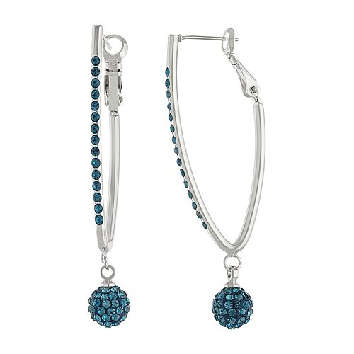 Click here for Sparkle Allure Womens Crystal 55mm Hoop Earrings... prices