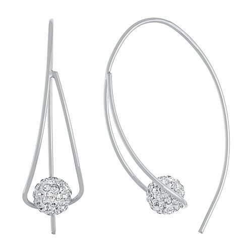 Click here for Sparkle Allure Threader Womens Crystal 40mm Hoop E... prices