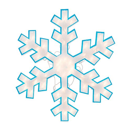Northlight 16.75 Lighted Snowflake Christmas Window Silhouette Decoration - Blue