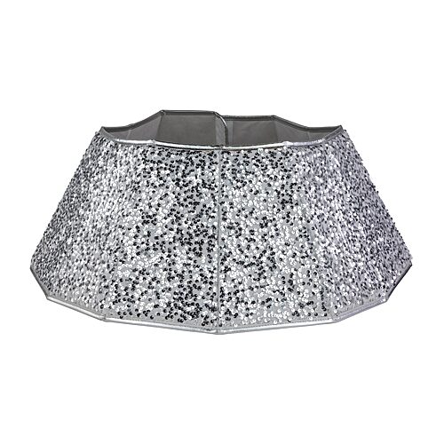 Northlight 26in Hexagonal Christmas Tree Collar  One Size  Silver