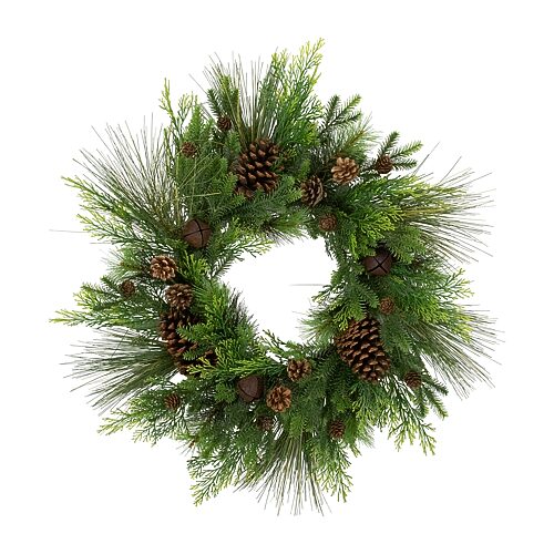 Click here for Northlight Pinecone And Jingle Bells Wreath  One S... prices