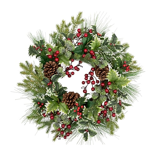 Click here for Northlight Frosted Thistle And Pine Wreath  One Si... prices