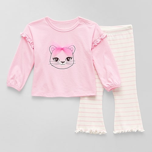 Click here for Okie Dokie Baby Girls 2-pc. Pant Set  6 Months  Pi... prices